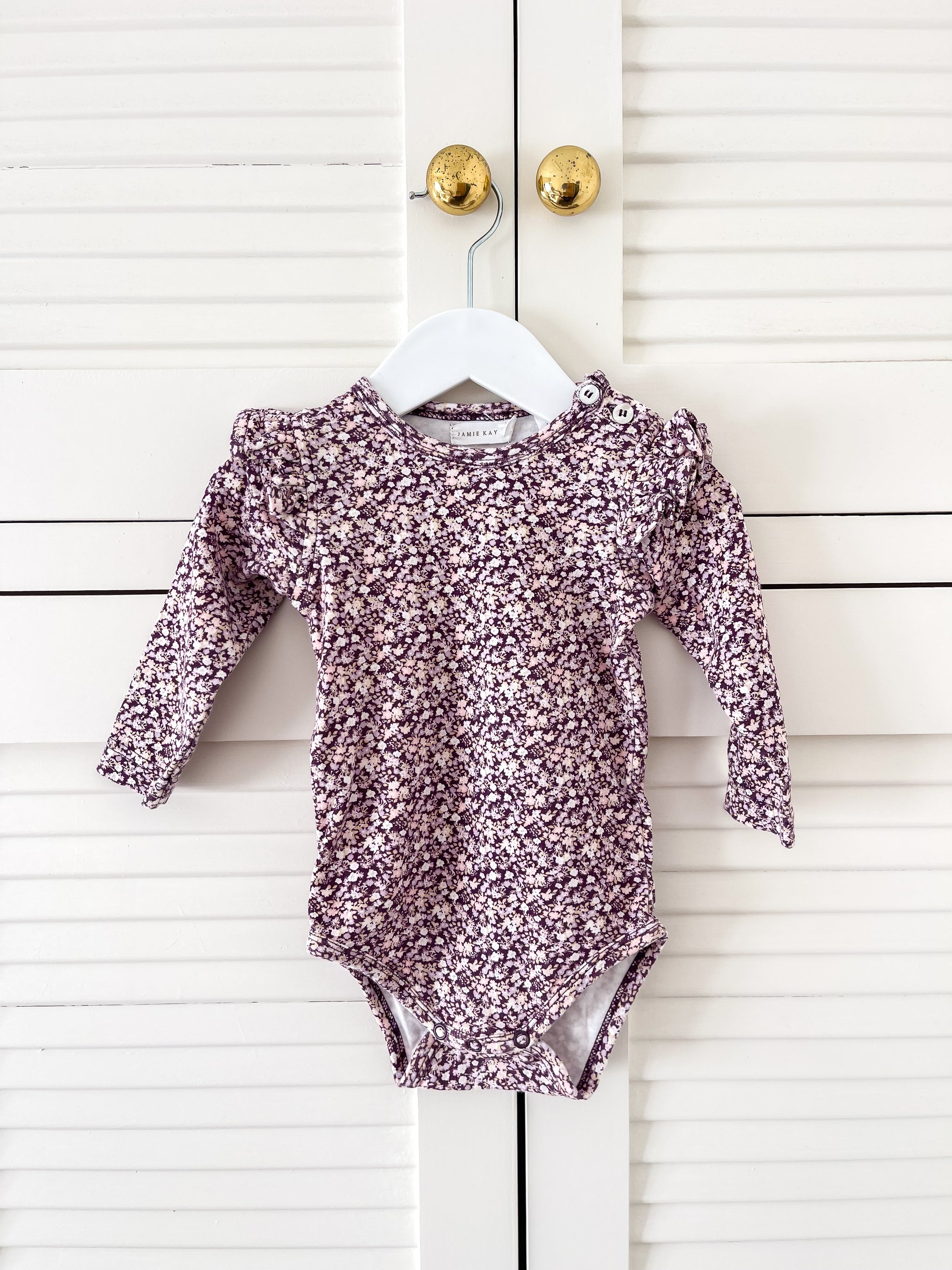 Jamie Kay organic frill bodysuit - lily of the valley (1y)